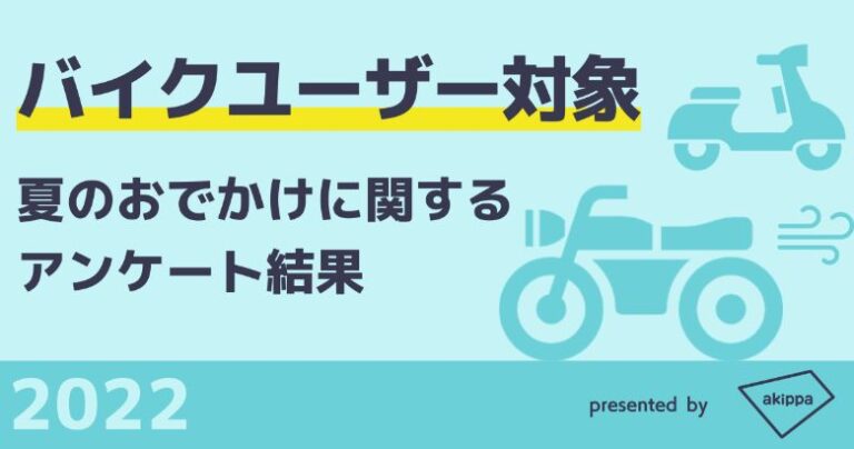 今夏バイクでのおでかけ予定は？akippaが2輪に関するリサーチを実施 | 【モトメガネ】バイク・オートバイ|自動車・クルマ|キャンプのニュース情報