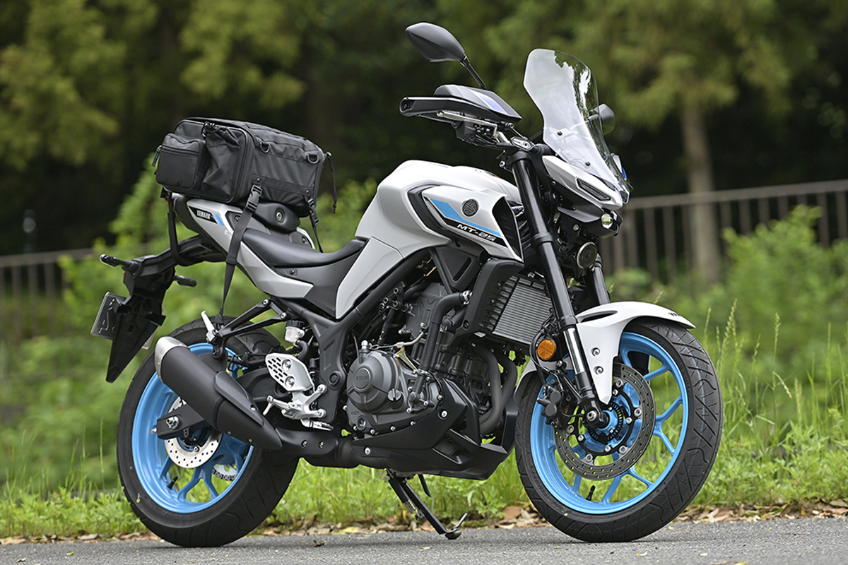 街中をキビキビ走れる扱いやすさにツーリング性能をプラスオン！ヤマハ新型MT-25 Touring | 【モトメガネ】バイク・オートバイ|自動車・クルマ|キャンプのニュース情報